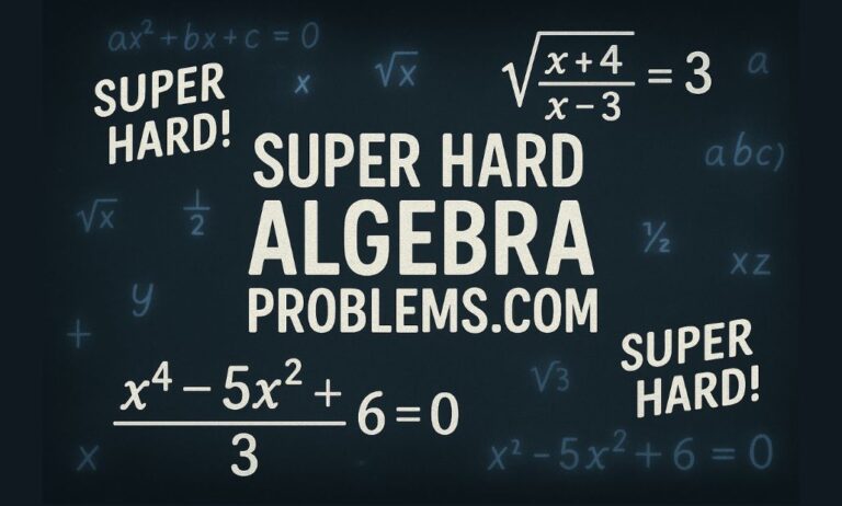 Super Hard Algebra Problems.com: Solve the Toughest Algebra