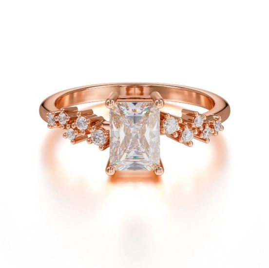 1ct Emerald Moissanite Ring: A Timeless Promise in Yellow Gold - Mating ...